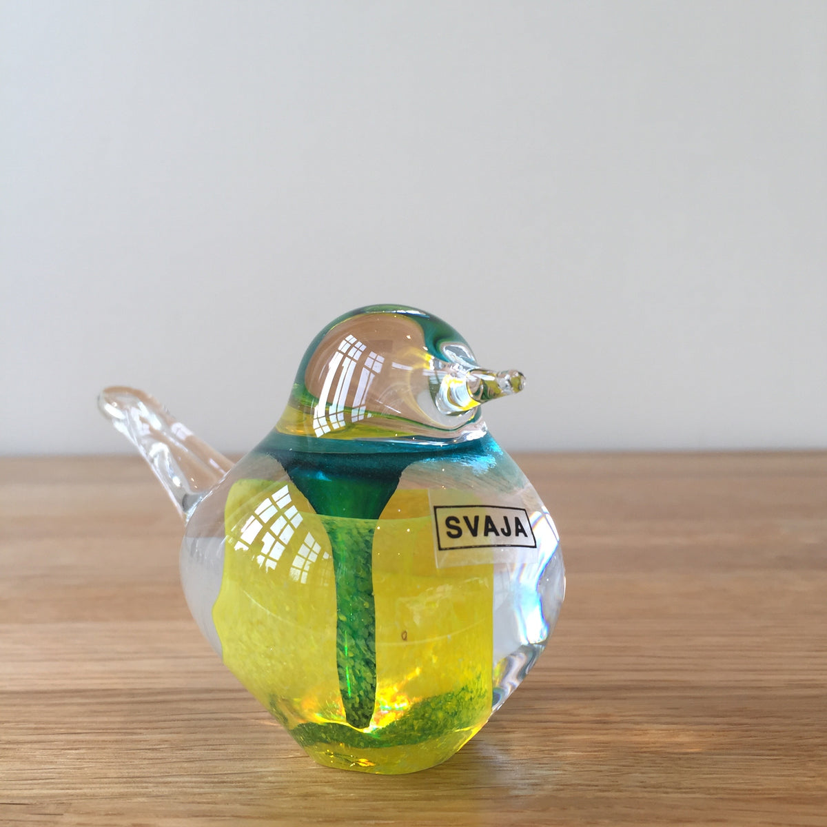 Svaja Basil Bird Yellow Glass Ornament Paperweight – Bells Cottage ...